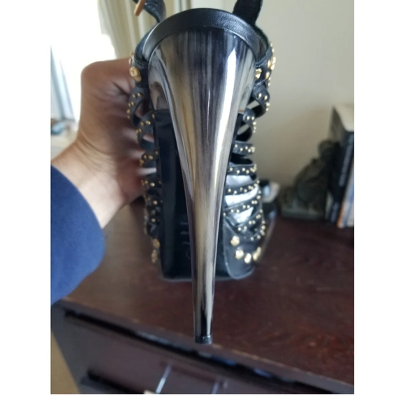 Alexander McQueen | Shoes | Rare Alexander Mcqueen Studded Gladiator Caged Heels 7 | Poshmark